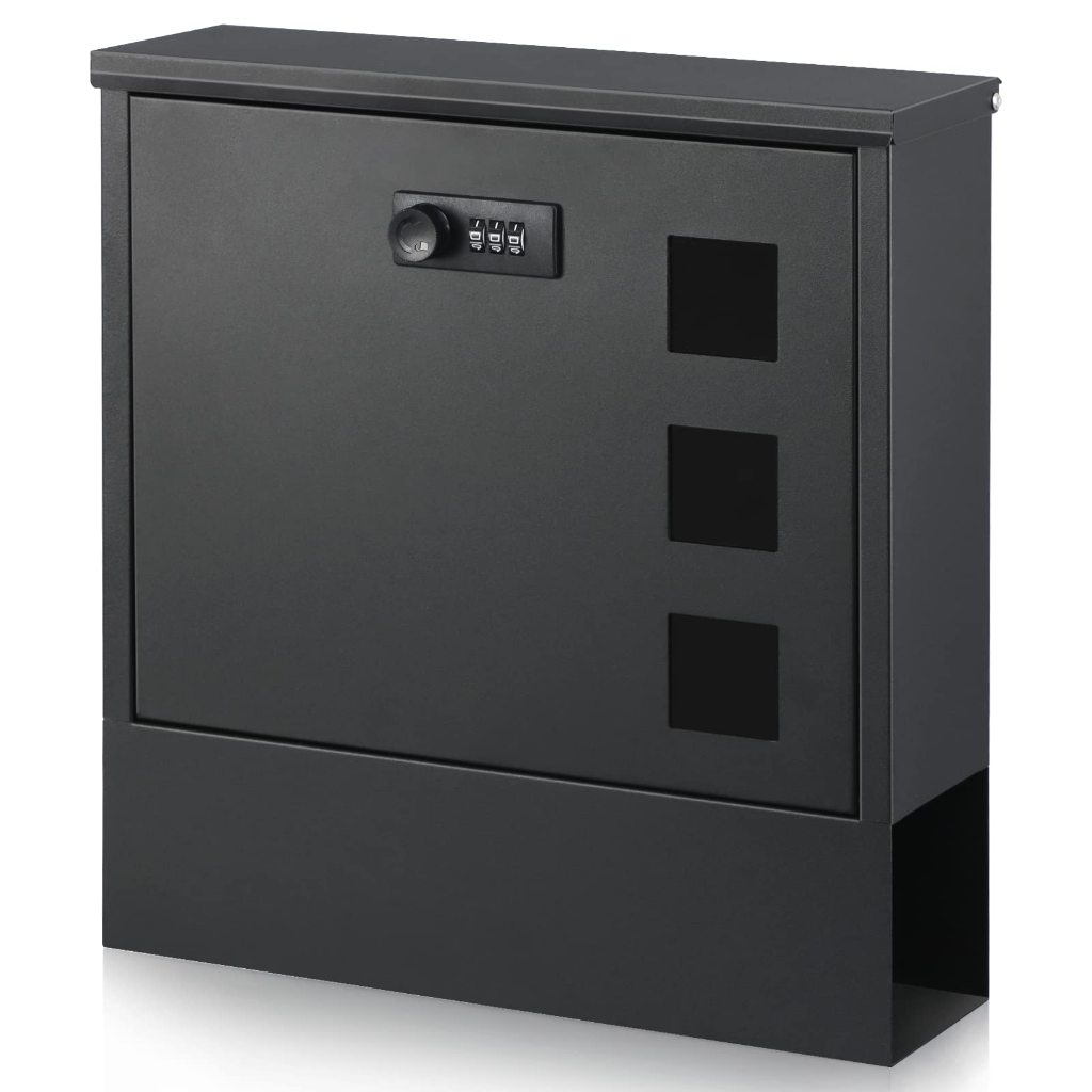 Letter Mailbox Post Box with Waterproof and Lockable Box with Type ...