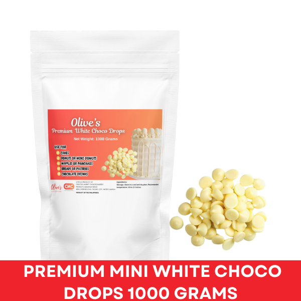 Olive's Premium Mini White Chocolate Drops 1 Kilo | Shopee Malaysia
