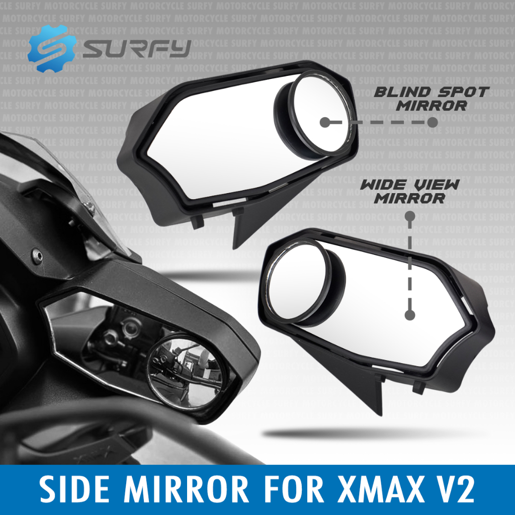 YAMAHA Xmax 300 V2 Side Mirror With Blind Spot Mirror Side Body Mirror ...