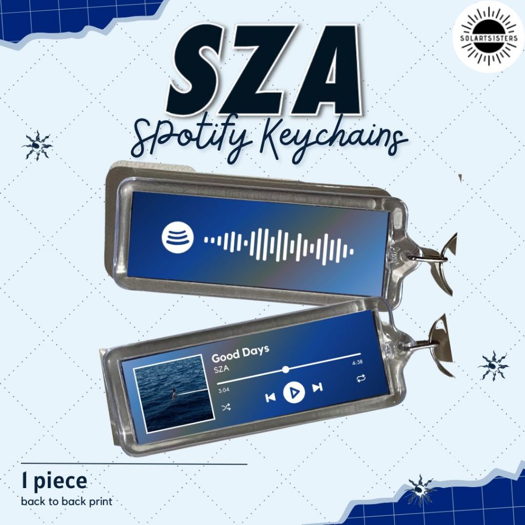 Fanmade SZA SOS Ctrl Album Inspired Acrylic Spotify Keychains Scannable ...