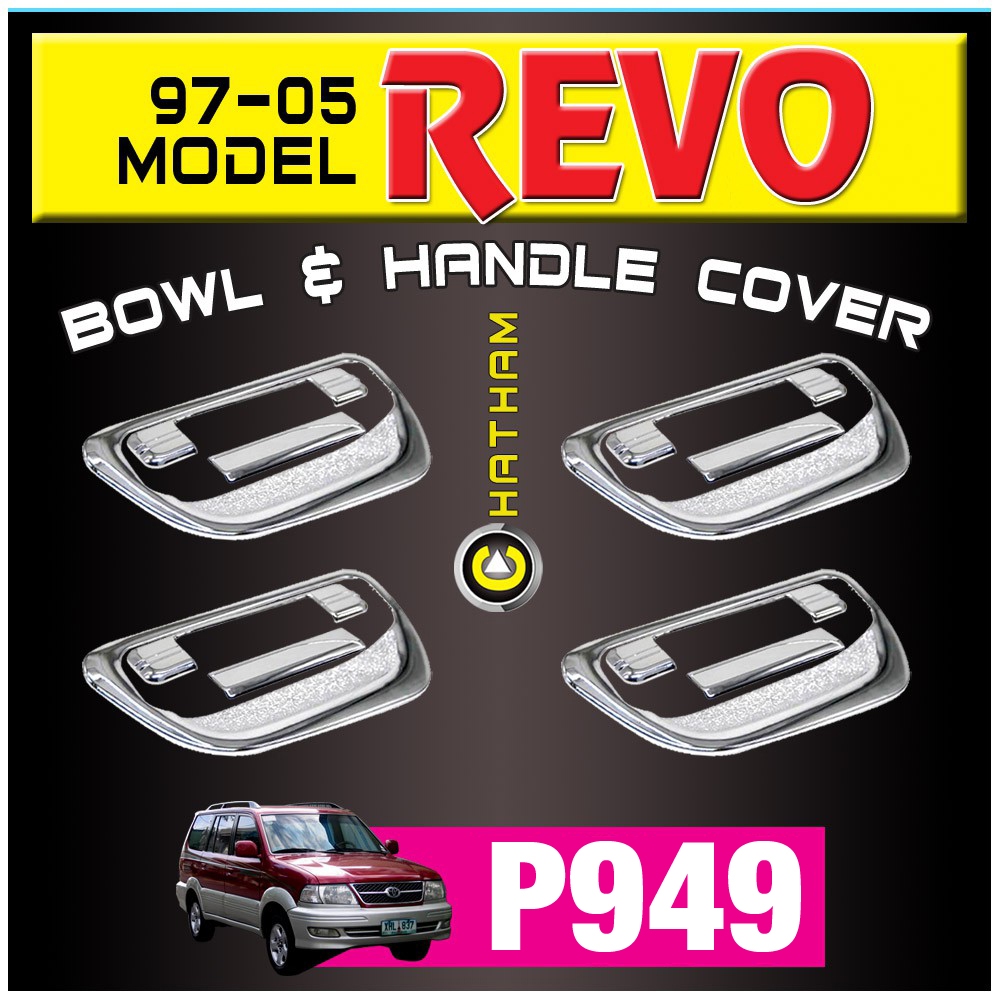 Toyota Revo 1997 up to 2005 - Chrome Door Handle and Inner Bowl Cover ...