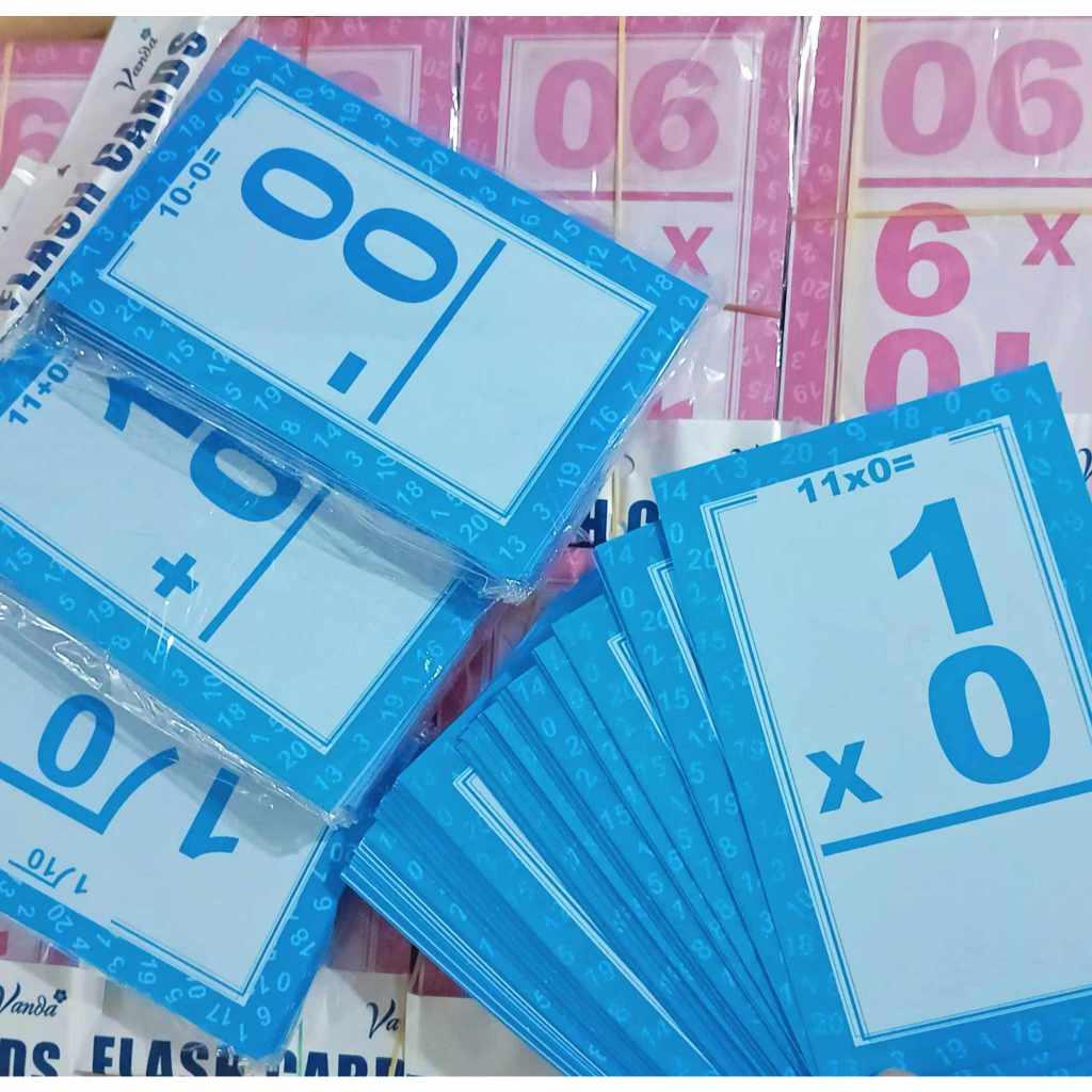 Vanda 100pcs. Math Flashcards Addition Subtraction Multiplication ...