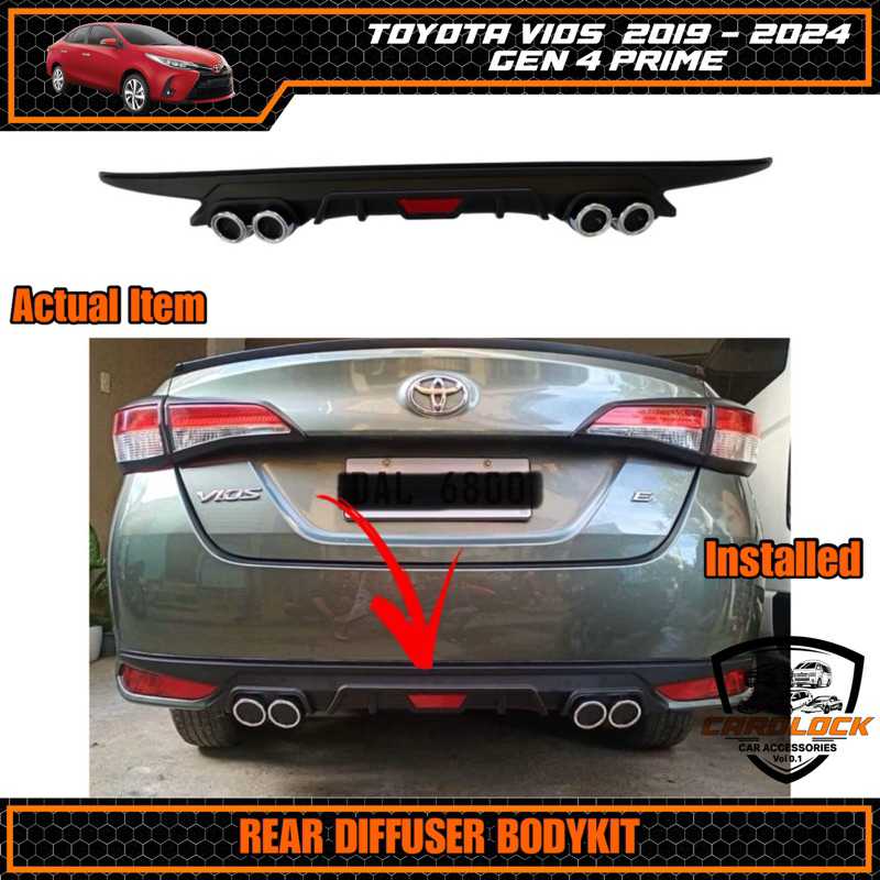 Toyota Vios 2019 - 2024 Rear Diffuser Bodykits | Shopee Malaysia