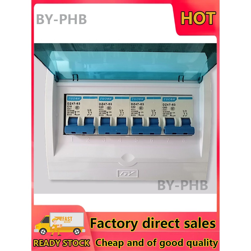 Distribution board box with circuit breaker device, one flush type for ...