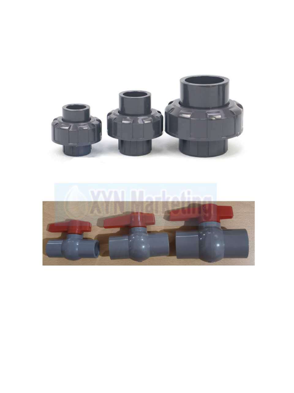 PVC Gray Fittings Ballvalve/Patente(1", 3/4", 1/2") | Shopee Malaysia