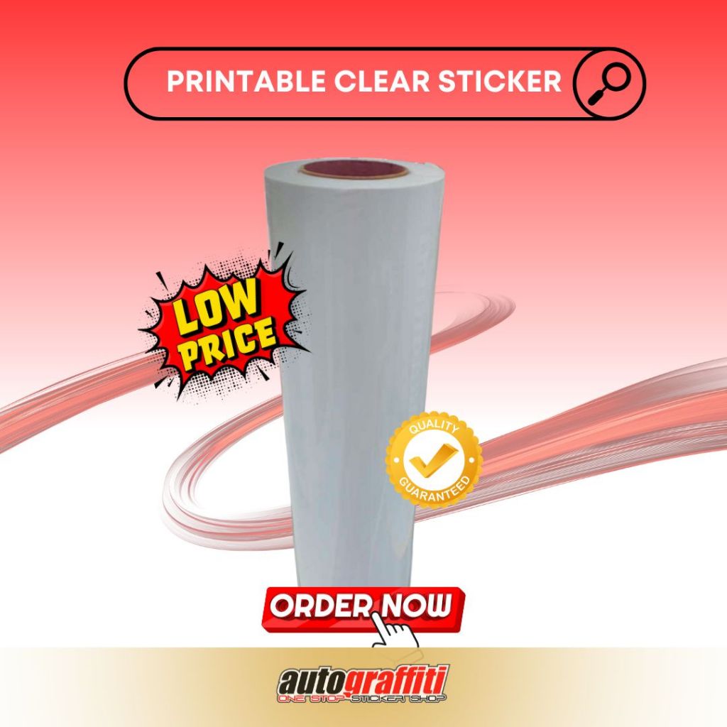 VINYL PRINTABLE STICKER WHITE GLOSS, WHITE MATTE, CLEAR GLOSS AND CLEAR ...