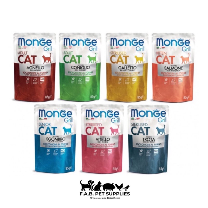 Monge Cat Pouch Grill 85g | Shopee Malaysia