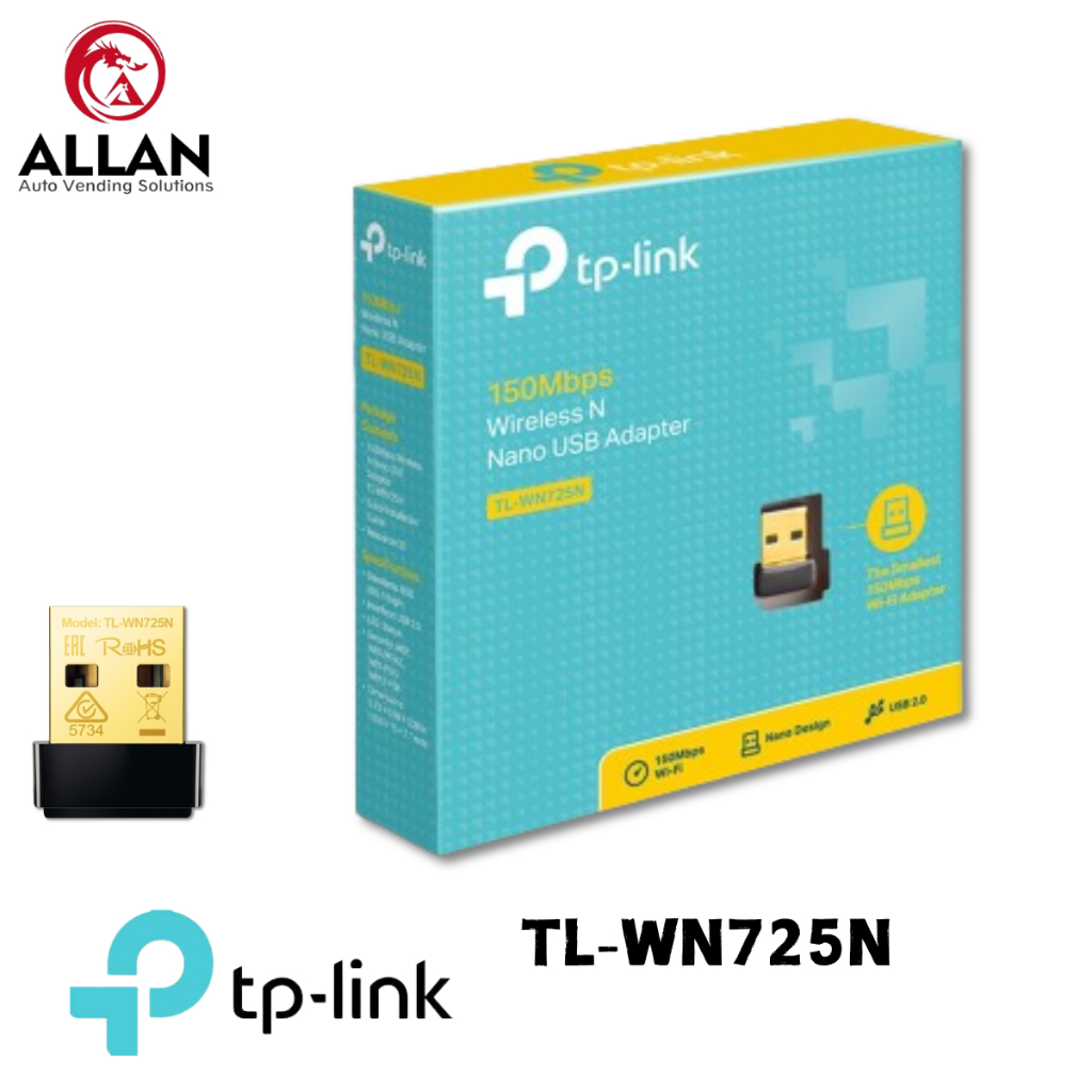 ALLAN TP-LINK TL-WN725N 150Mbps Wireless N Nano USB Adapter | Shopee ...