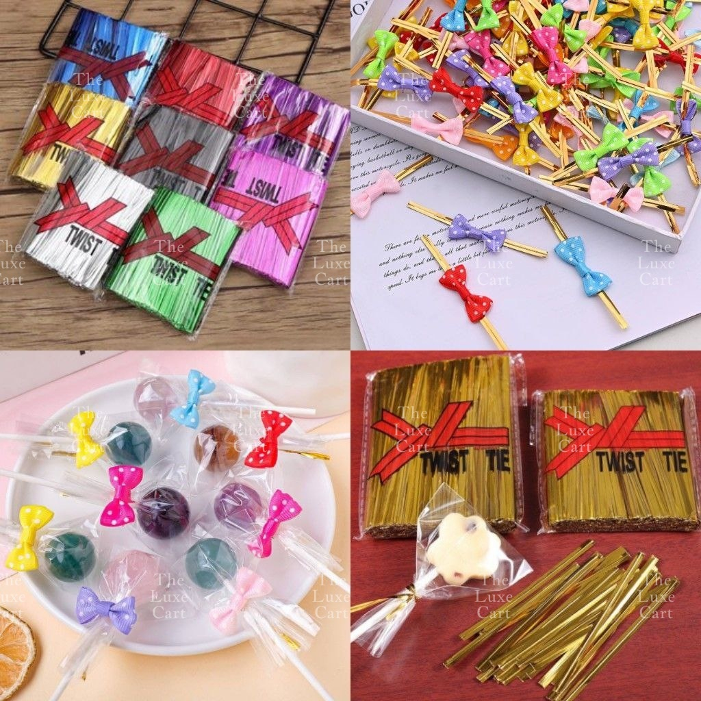 Metallic Twist Wire Twist Tie DIY Packaging | Shopee Malaysia