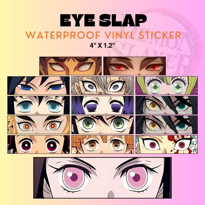 Demon Slayer Eye Slap Waterproof Vinyl Sticker Cold Laminated | Shopee ...
