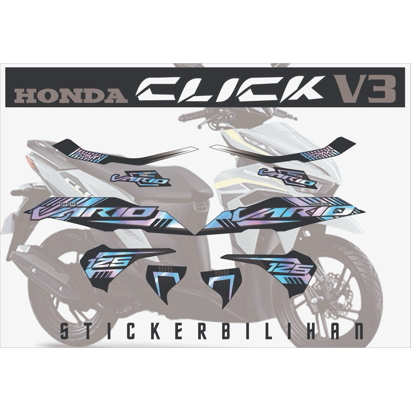 Honda Click V3 Vario Decals Holographic | Shopee Malaysia