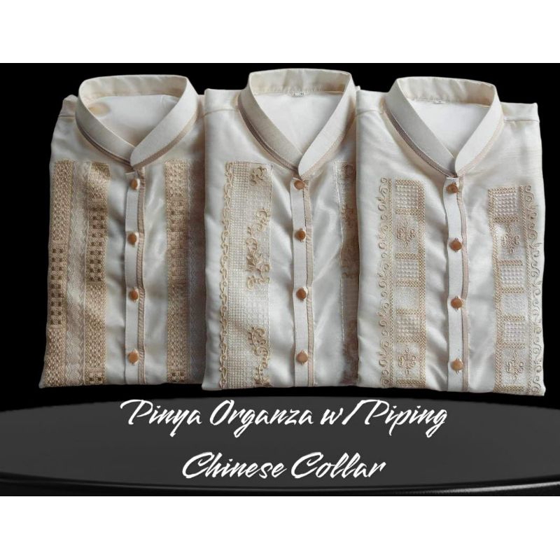 Barong Tagalog Pinya with linning (random burda) collar and sports ...