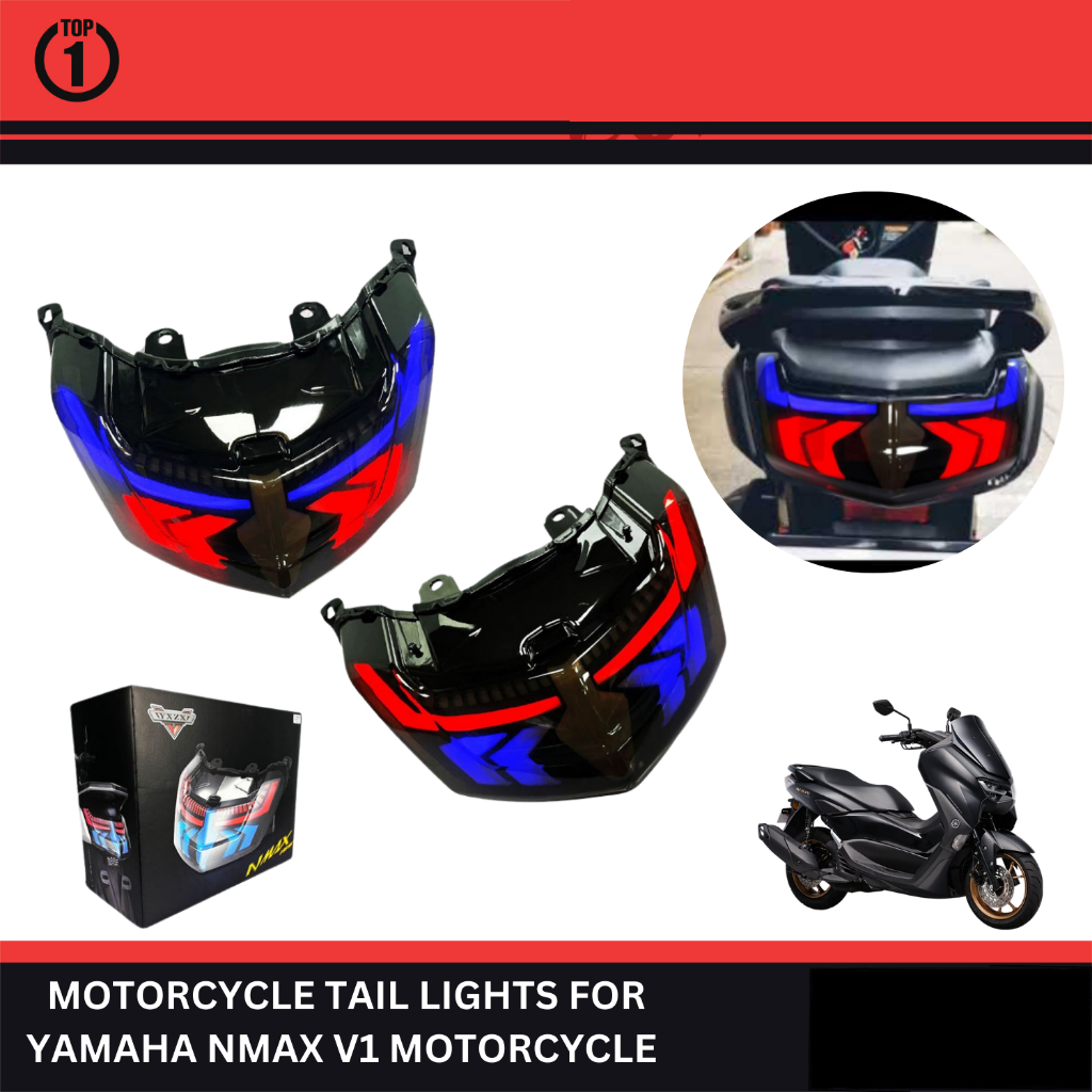 Top1 Motors Motorcycle LED Running Tail Lights For YAMAHA NMAX V1 ...