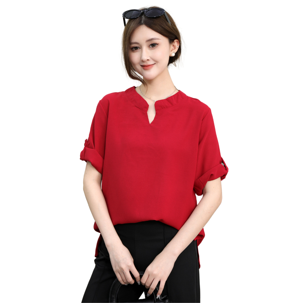 Plus Size Plain Formal Blouse For Women L-XL 3014 |SIMPLYCURVEPH ...