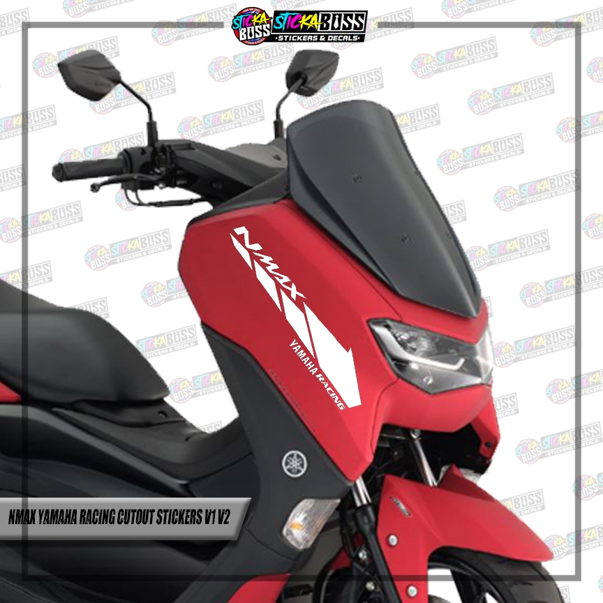 Nmax Yamaha racing cutout Stickers v1 v2 ( VINYL CUT-OUT STICKER DECALS ...