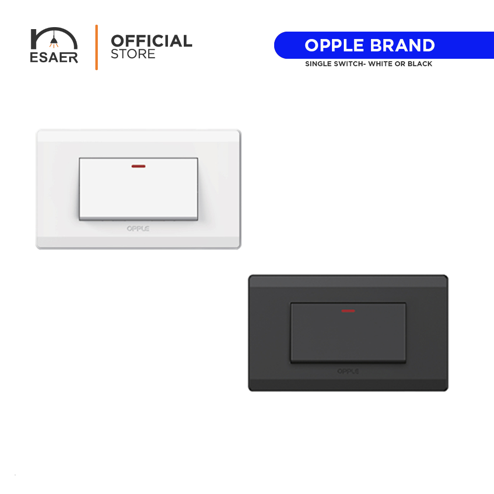 Esaer X Opple 1 - 3 Gang 1 Way Wall Switch White and Dark Grey | Shopee ...