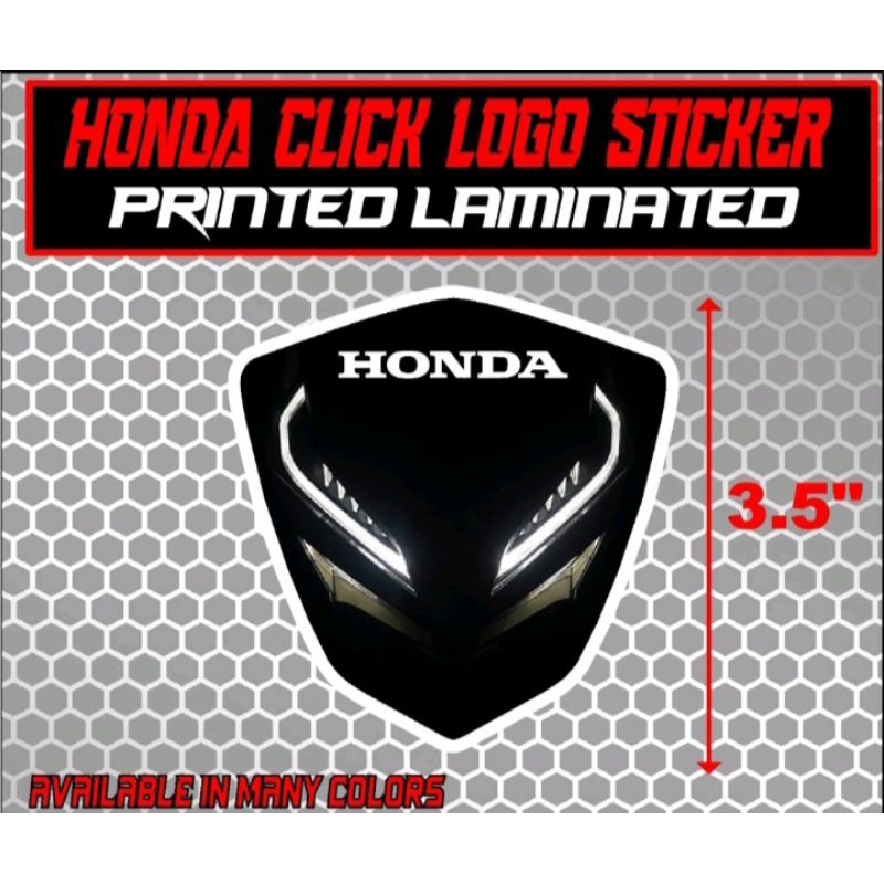 Honda click logo sticker printed laminated waterproof | Shopee Malaysia