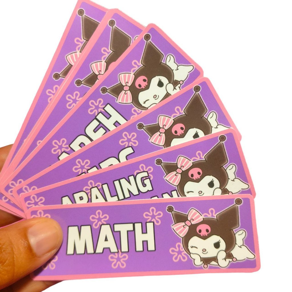Kuromi Notebook Sticker, Subject Label | Shopee Malaysia