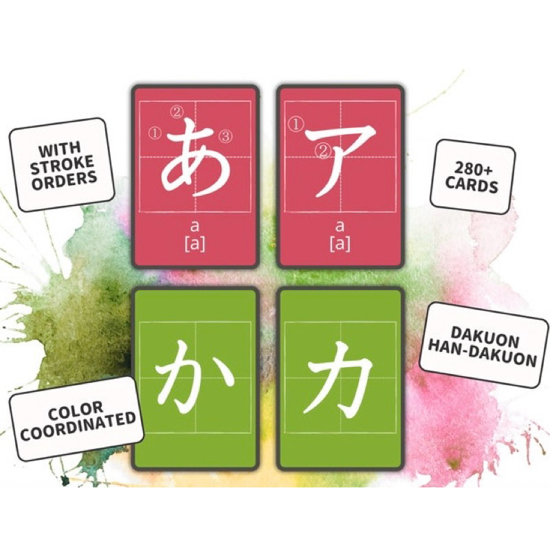 hiragana katakana flashcard with proper stroking | Shopee Malaysia