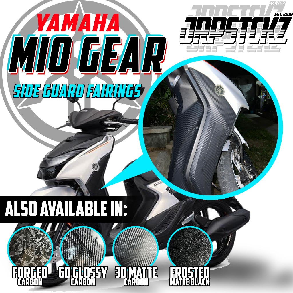 Mio GEAR v1 SIDE GUARD Carbon Decals | to Install | Shopee Malaysia