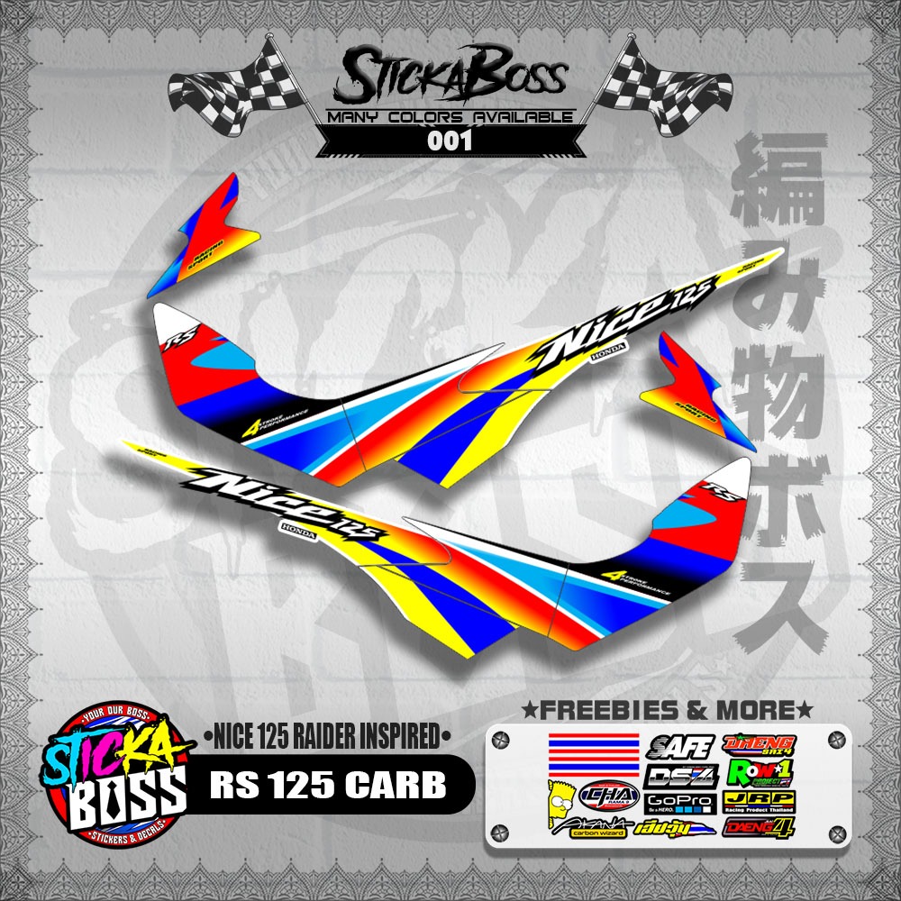 RS 125 CARB THAI DECALS ( NICE 125 RAIDER INSPIRED )【WITH FREEBIES ...