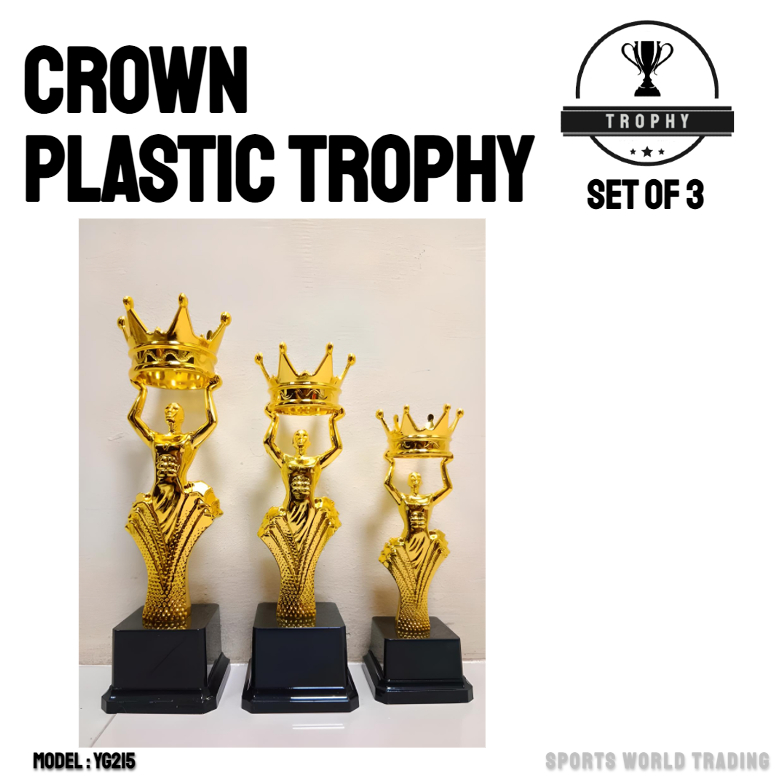 Human Crown Plastic Trophy Set of 3 ( YG-215 )( Customize Available ...
