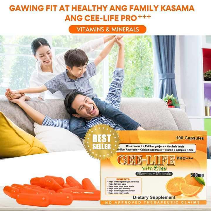 Cee life Pro +++ with Zinc Vitamin C 500mg 100 capsules per box Empower ...