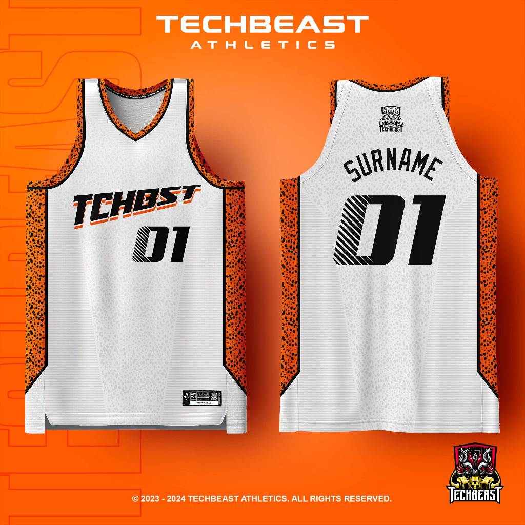 Techbeast Electric Basketball Jersey Full Sublimation ( CUSTOM NAME + NUMBER ) | Shopee Malaysia