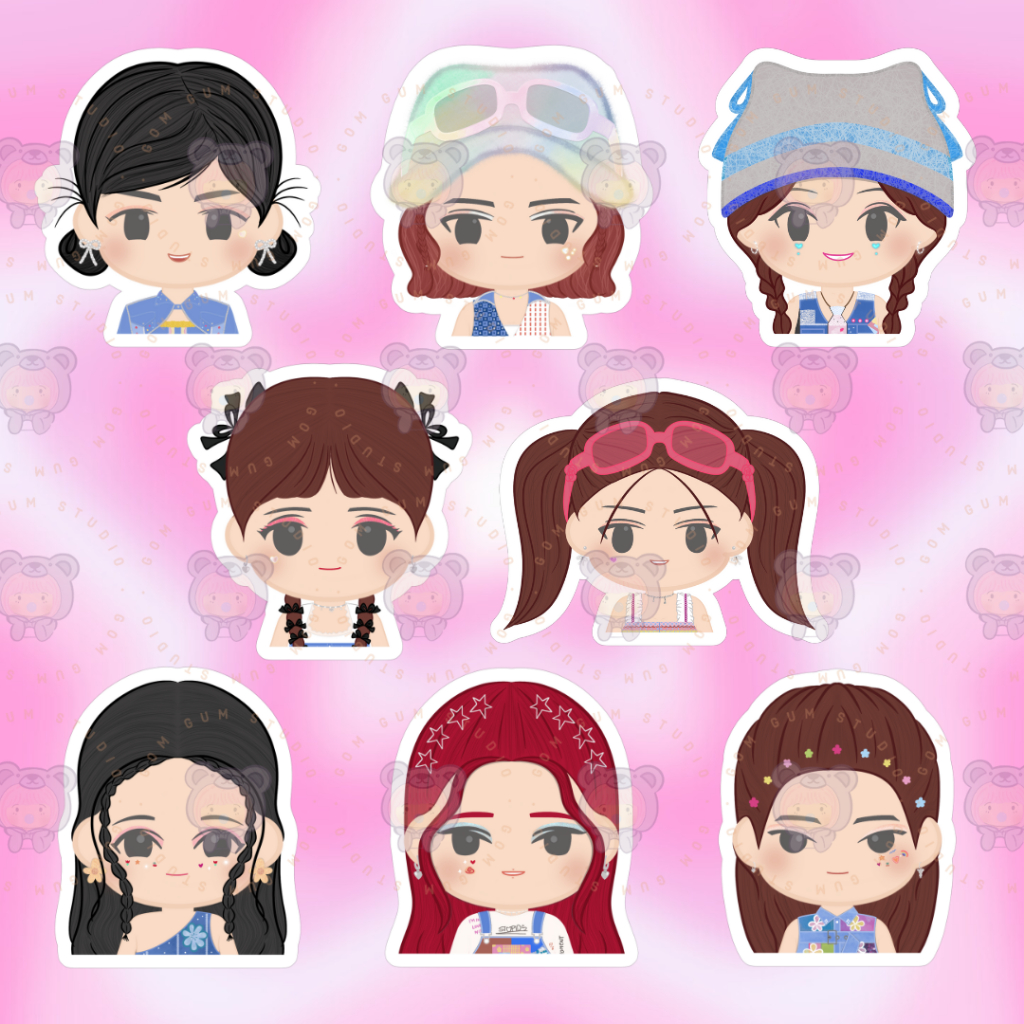 BINI OT8 CHIBI FACE STICKER SET | Shopee Malaysia