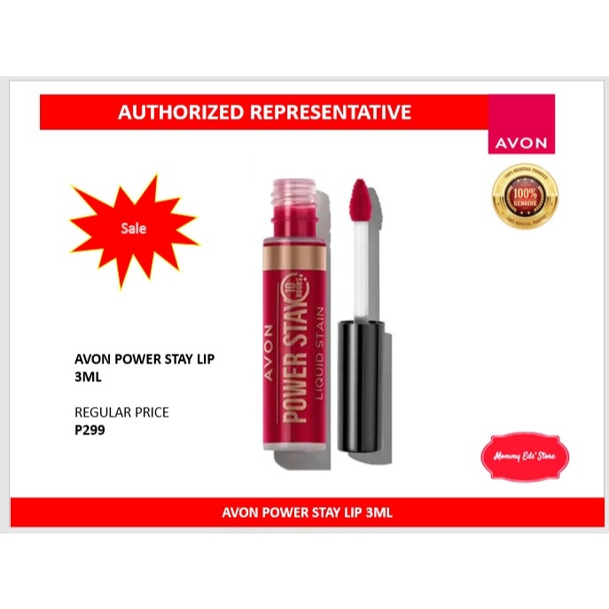 MAKE UP - AVON POWER STAY LIQUID STAIN 3ML | Shopee Malaysia