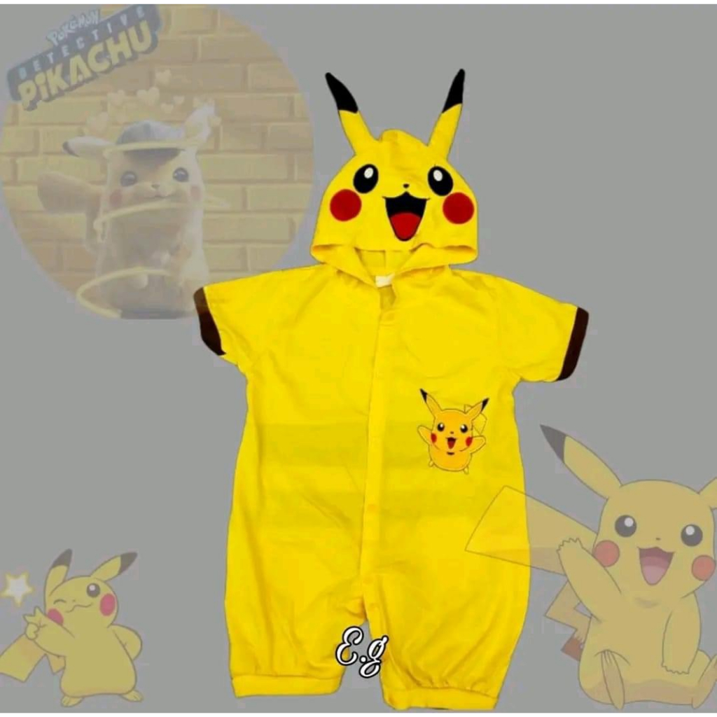 Pokemon Pikachu overall Baby costume | Shopee Malaysia