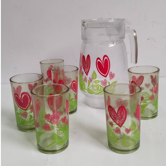 LINLAN NEW 7IN1 UNIBEST PITCHER SET 1500ML JUG X 180ML TUMBLER PITCHER ...