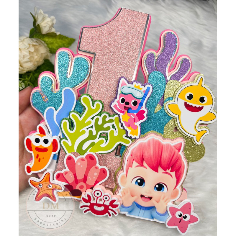 Bebefinn Baby Shark 3D Cake Topper | Shopee Malaysia