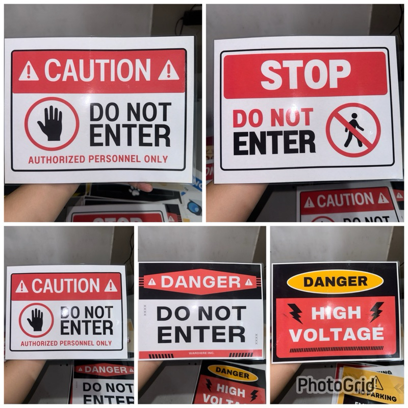 Caution Do not enter signage (Laminated) | Shopee Malaysia