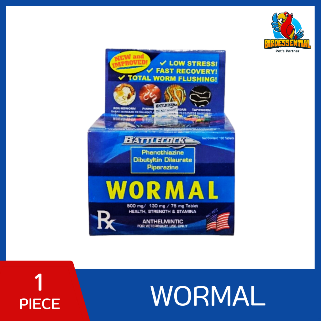 Battlecock Wormal Tablet (1piece) for pets Gamefowl Chickens, Birds, Pigeons (Dewormer) | Shopee ...