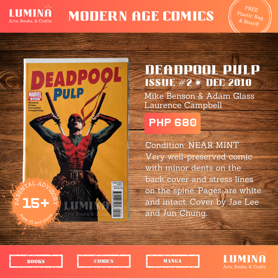 DEADPOOL PULP 2 Comics Dec 2010 Benson Glass Campbell Lee Chung MARVEL ...