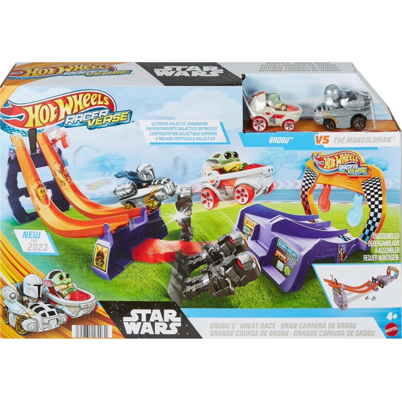 Hot Wheels Racerverse, Star Wars Track Set Grogu & The Mandolorian ...