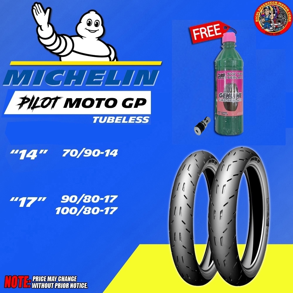 MICHELIN TUBELESS TIRE "PILOT MOT GP" (1 FREE TIRE SEALANT & PITO FOR ...
