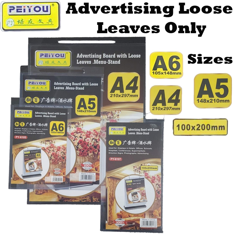 A4 A5 A6 Acrylic Advertising Menu Board Display Menu stand Restaurant ...