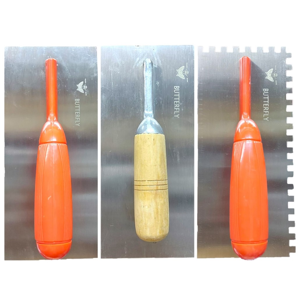 Butterfly Plastering Trowel with Handle - With Teeth / Without Teeth ...