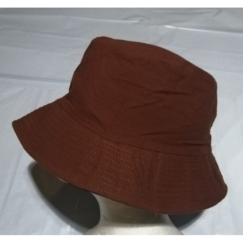 redshop_waway double sided reversible bucket hat (plain color) | Shopee ...