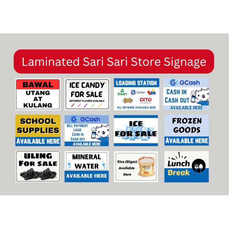 Store Signage Laminated A4 and A5 size (makapal) | Shopee Malaysia
