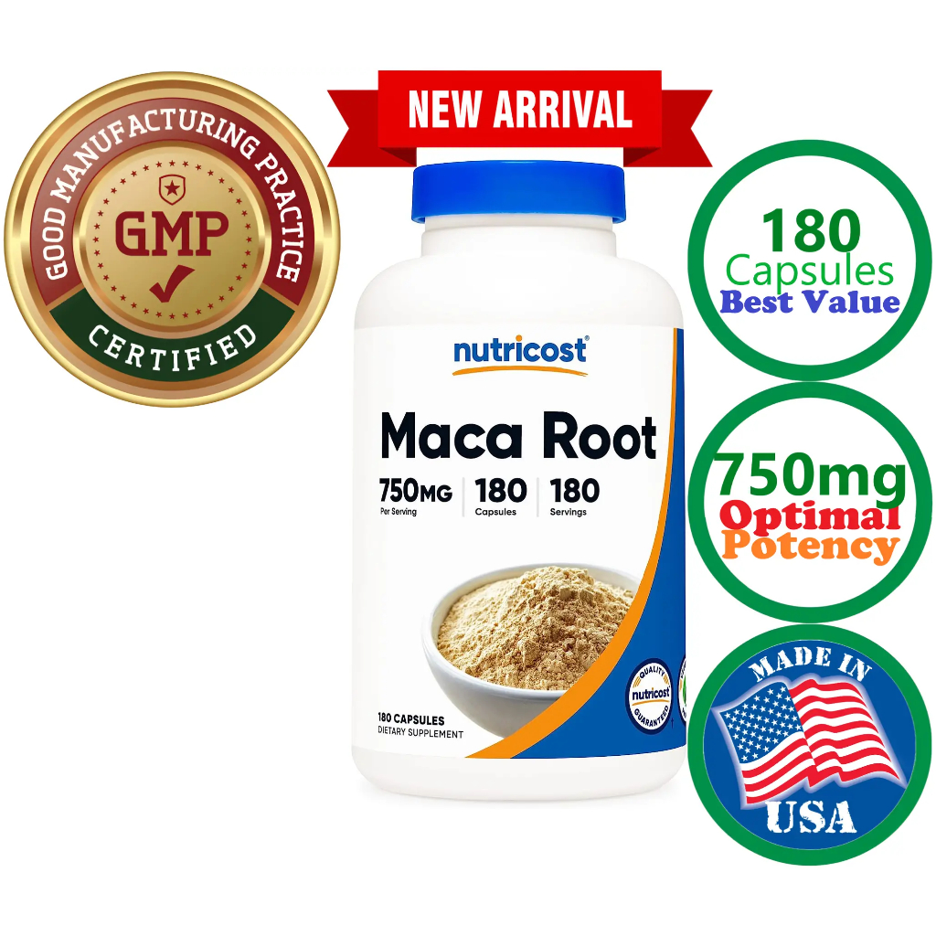 180 Caps Maca Root Super Extract 750mg by Nutricost | Shopee Malaysia