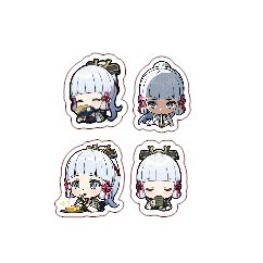 4pc/order Genshin Impact Ayaka Emoji Waterproof Sticker Matte/Glossy ...