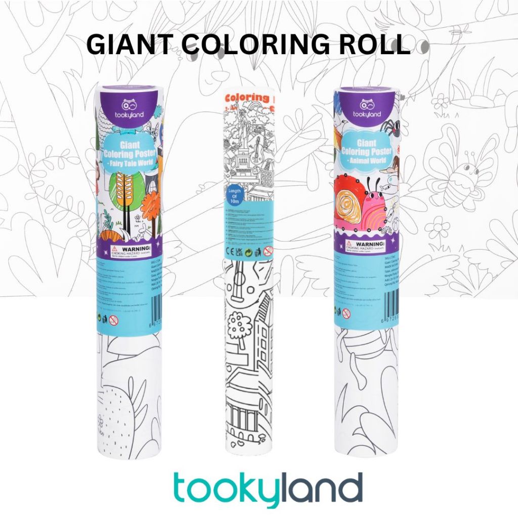 TOOKYLAND 6M Large Coloring activity Roll Scroll - Cities Around the ...