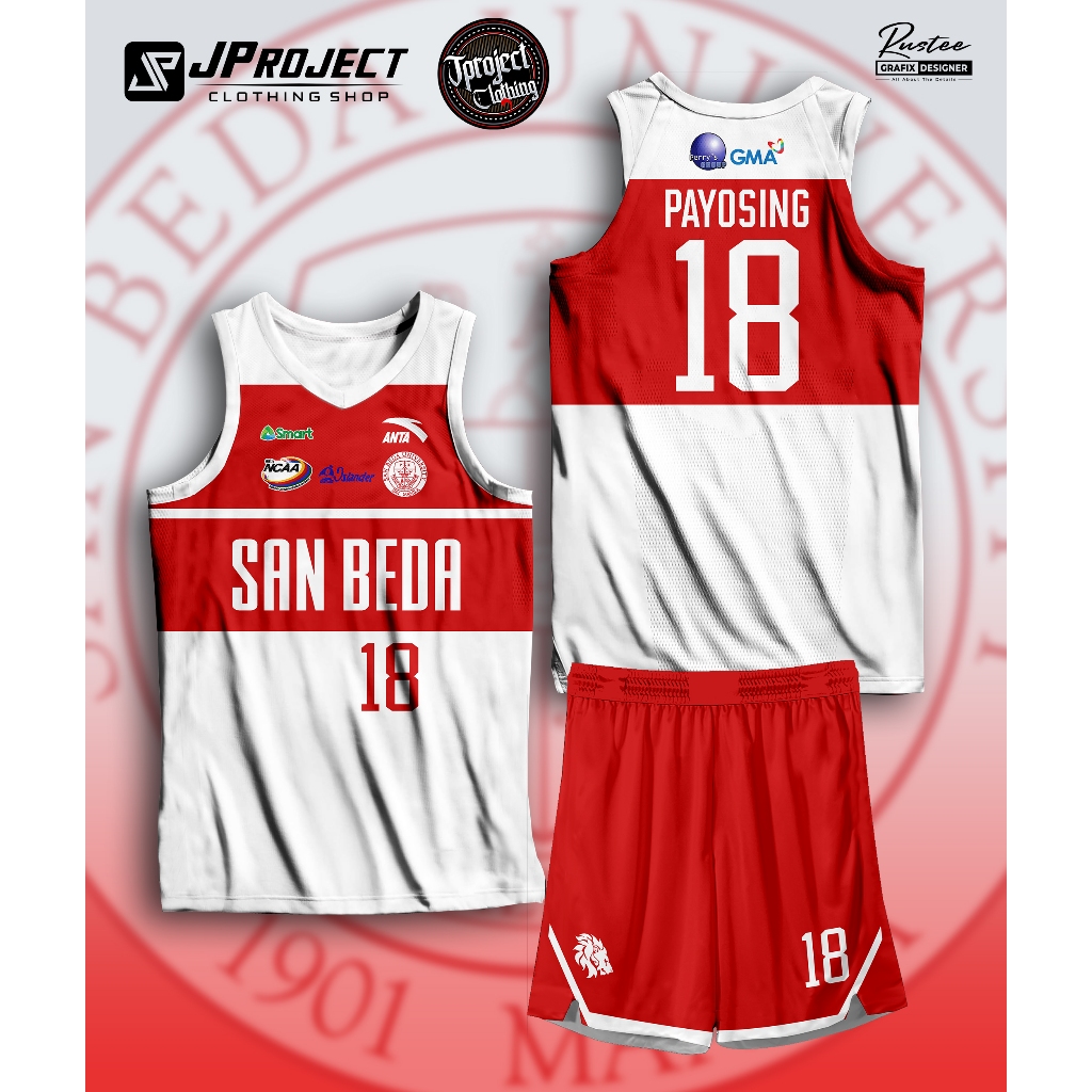 SAN BEDA TYPE A BASKETBALL JERSEY PAYOSING (PERSONALIZE NAMES & NUMBER ...