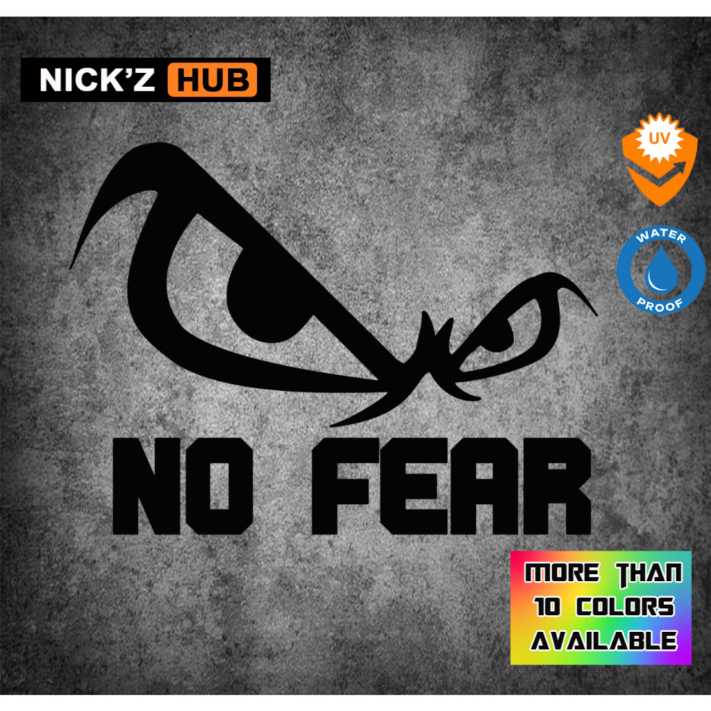 No Fear Sticker Vinyl Decal for car, motor, pc, laptop WATERPROOF ...
