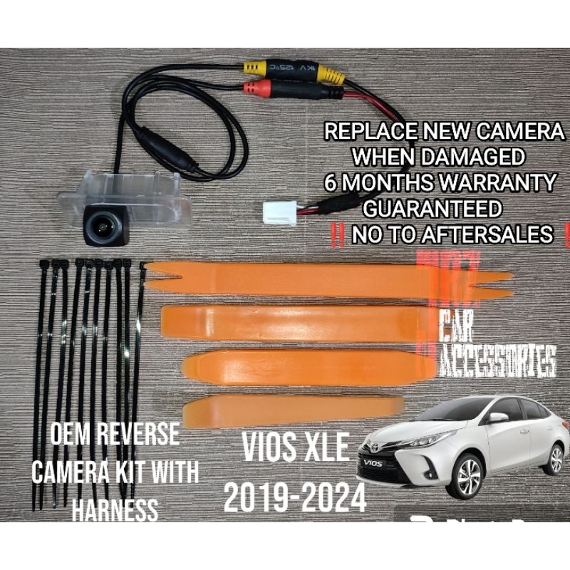 DIY KIT REVERSE CAMERA VIOS XLE 2019-2024 GEN 4/4.5 WITH HARNESS 170 ...