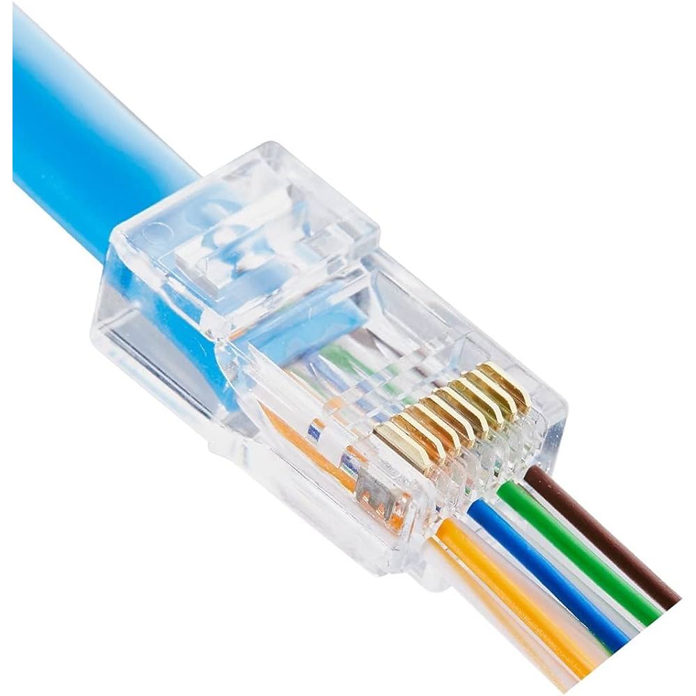 RJ45 Cat5/6 Connector (Pass Through) | Shopee Malaysia