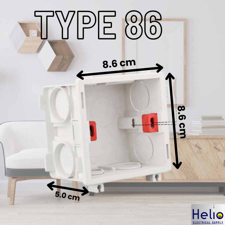 HEAVY DUTY PVC UTILITY BOX TYPE 86 | 86 x 86 x 50 mm | Shopee Malaysia